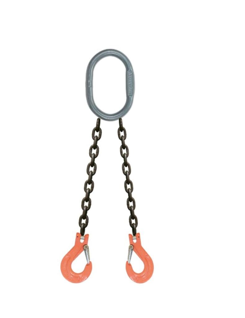 DOUBLE-LEG CHAIN SLING 1/2"X12FT W/ SLING HOOK - Cormax Rigging Supply